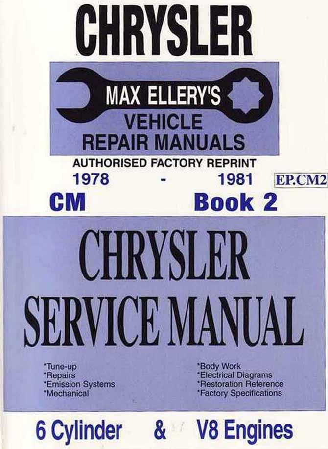 Chrysler Valiant CM Series 1978 - 1981 Service Manual: Book 2 ...